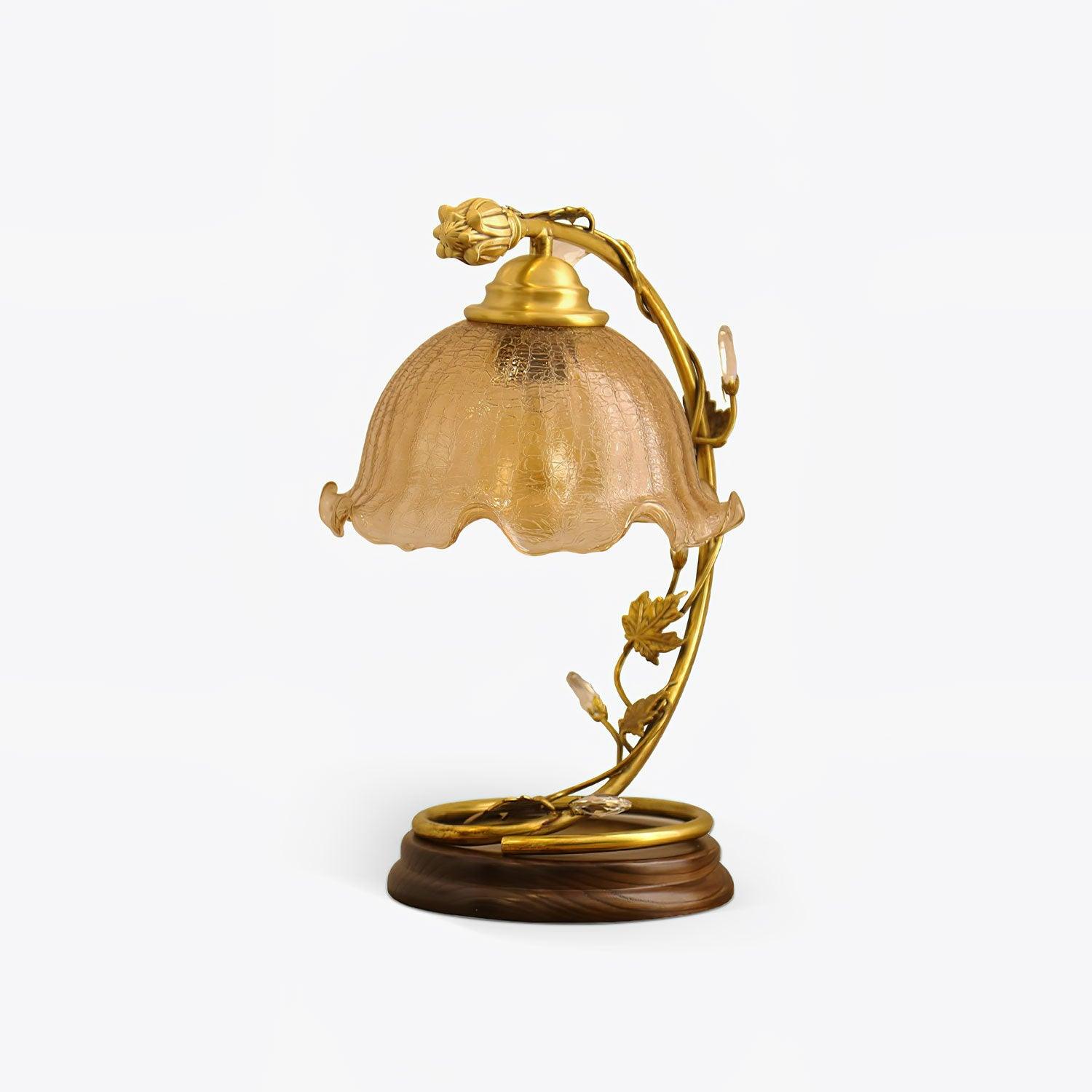 Cracked Glass Brass Table Lamp – CEENLI