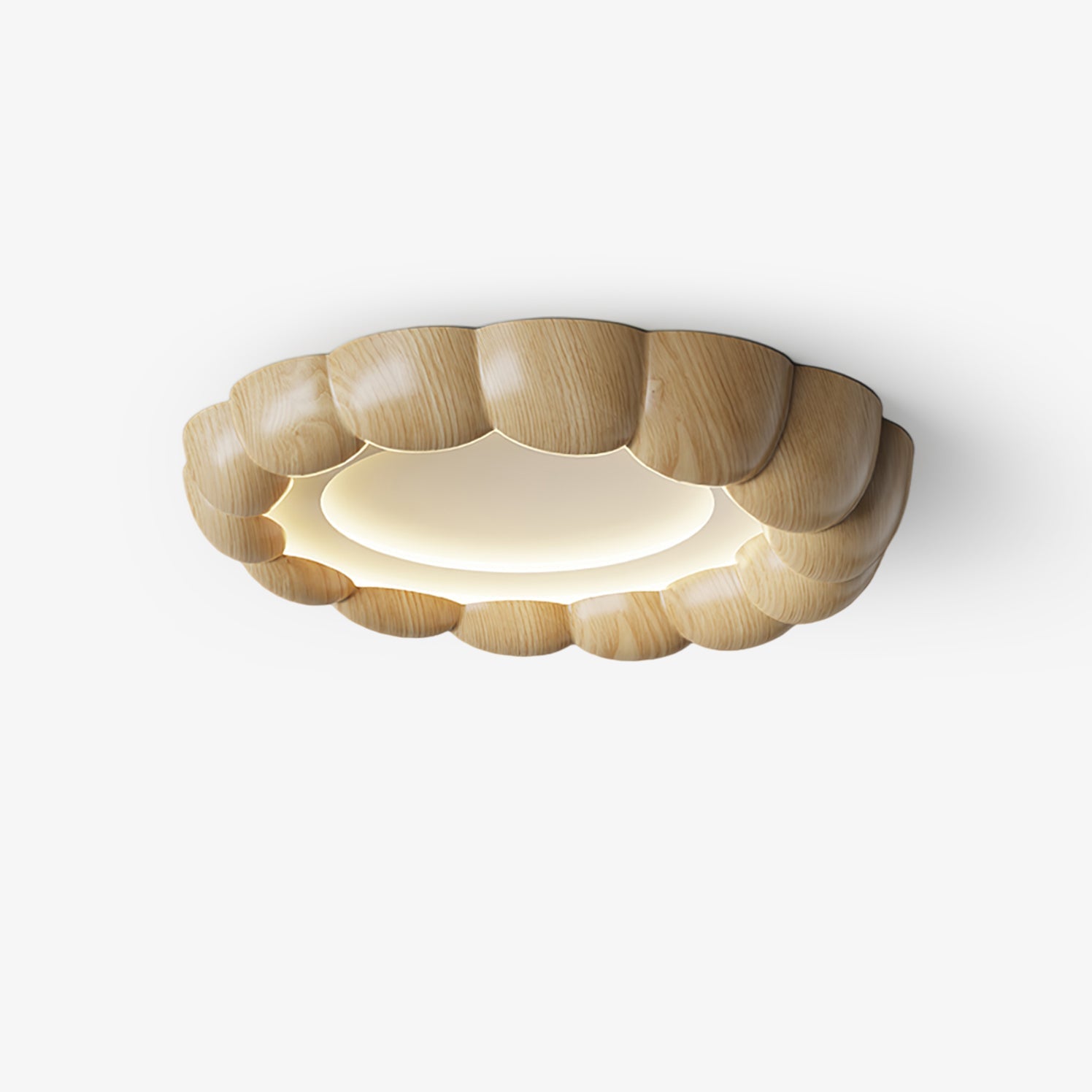 Faux Wood Ripple Ceiling Lamp – CEENLI