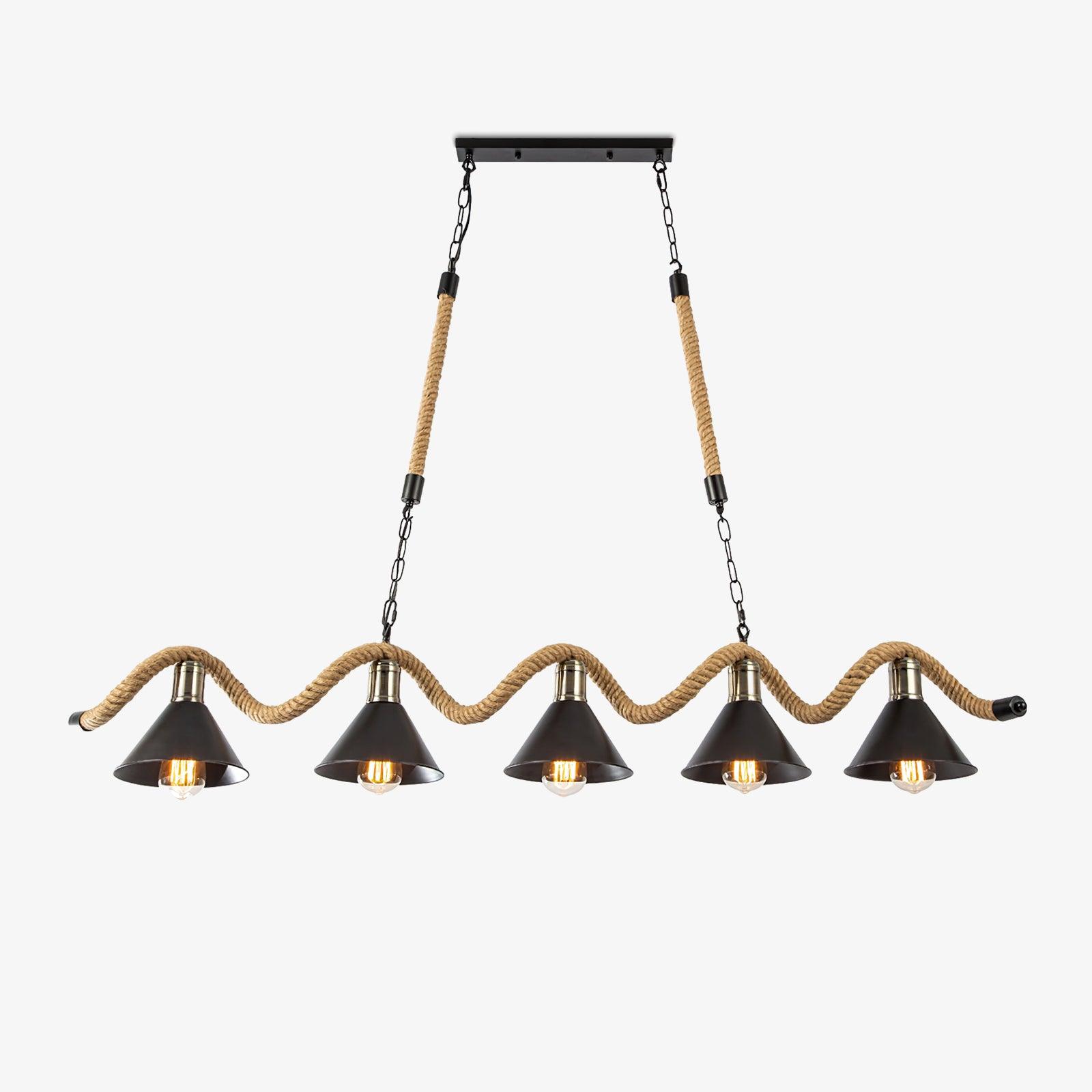 Hemp Rope Industrial Wave Chandelier – CEENLI
